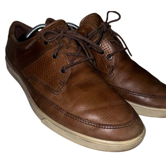 Ecco | Shoes | Ecco Collin Nautical Perf Leather Sneaker Shoes Mens 2 ...